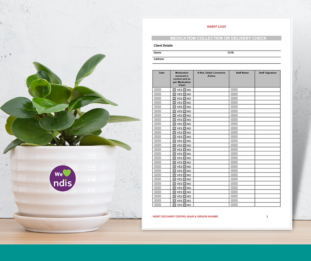 Medication Collection & Delivery Check Form