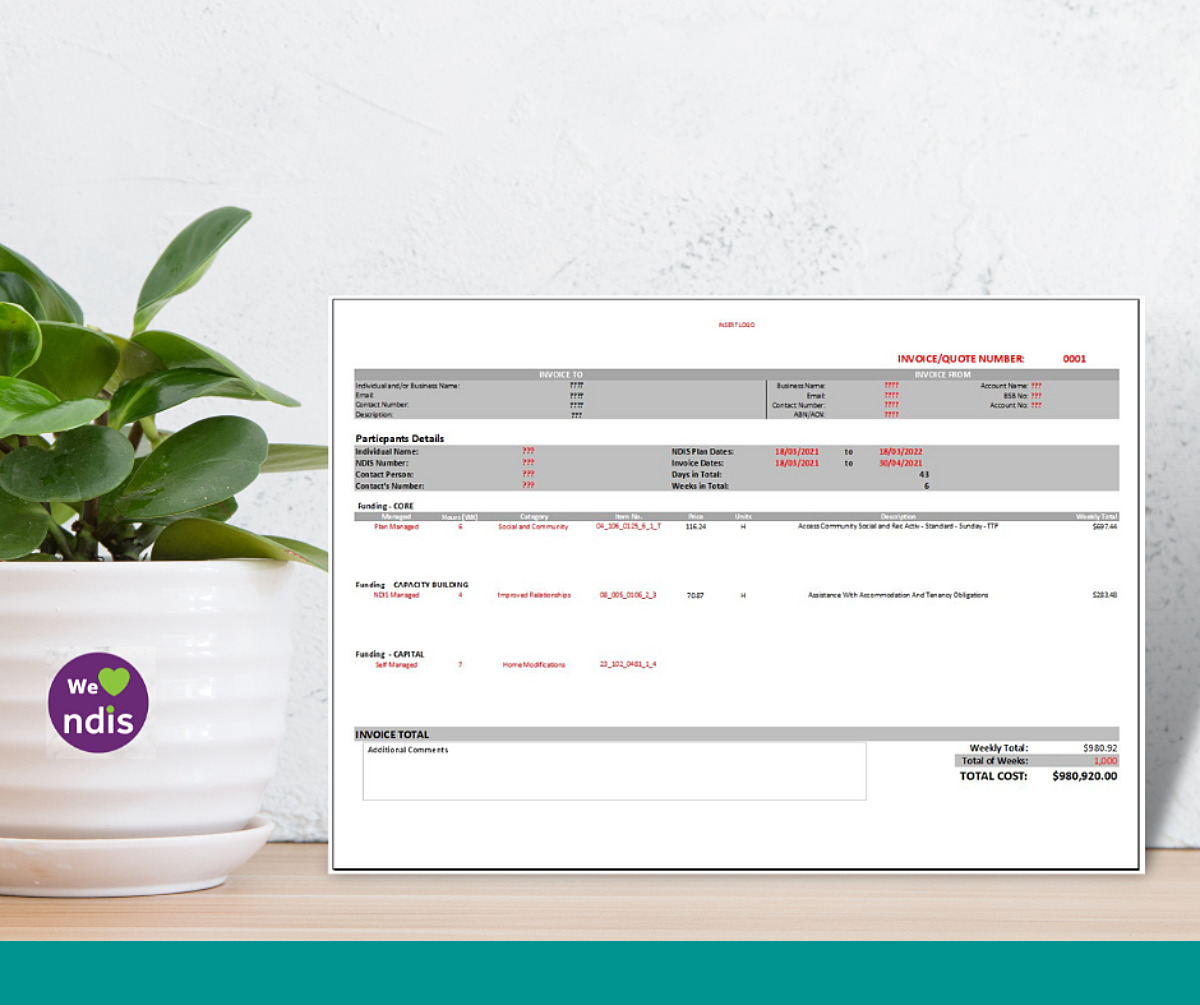 Invoice Template Form - Auto-generating
