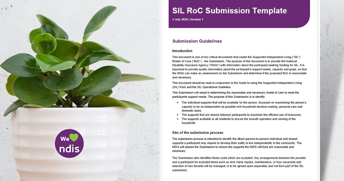 SIL Submission Template Form | Disability Compliance Australia