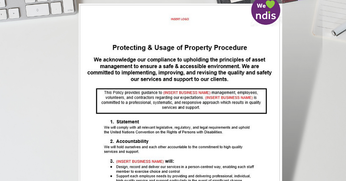 Protecting & Usage of Property… | Disability Compliance Australia