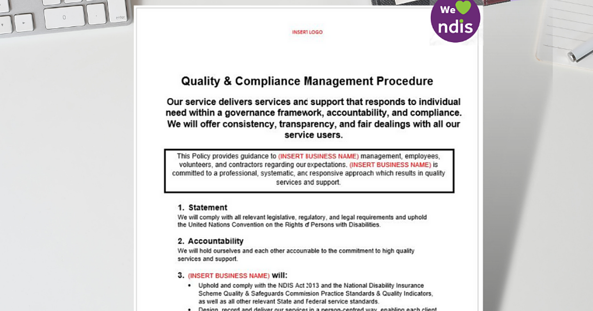 Quality & Compliance Management… | Disability Compliance Australia Quality & Compliance Management… | Disability Compliance Australia