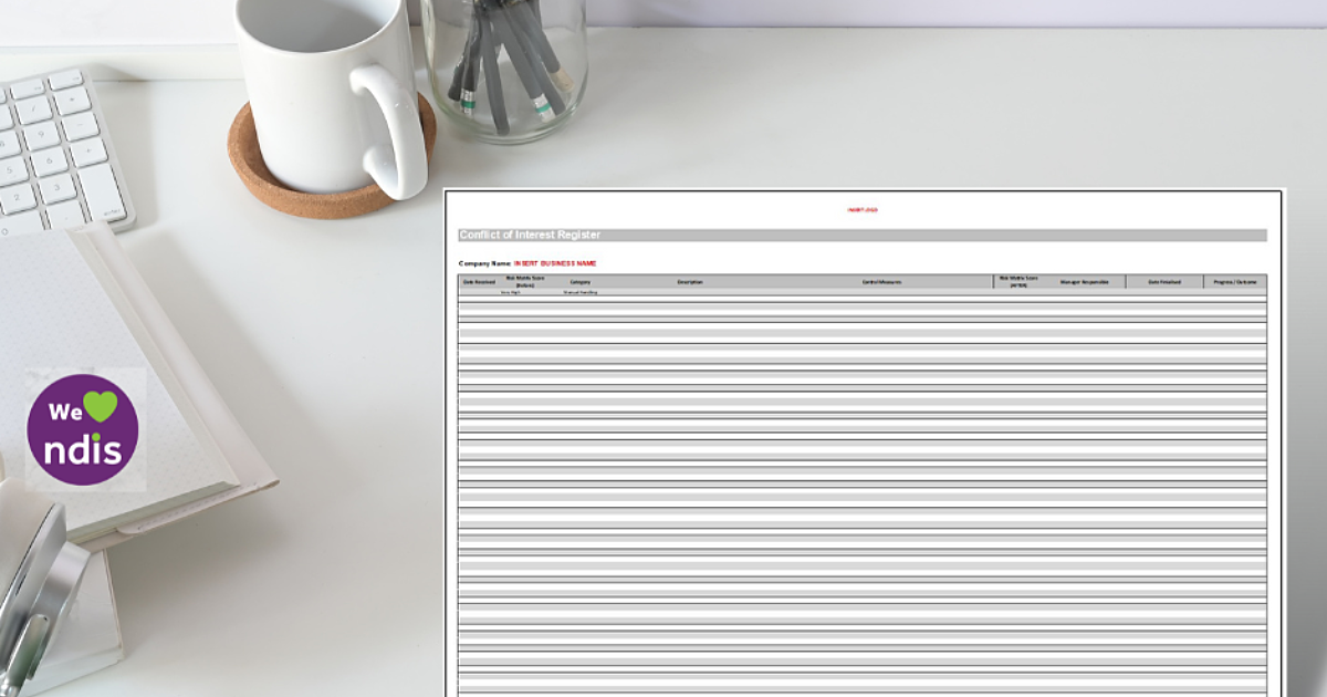Conflict of Interest Register | Disability Compliance Australia