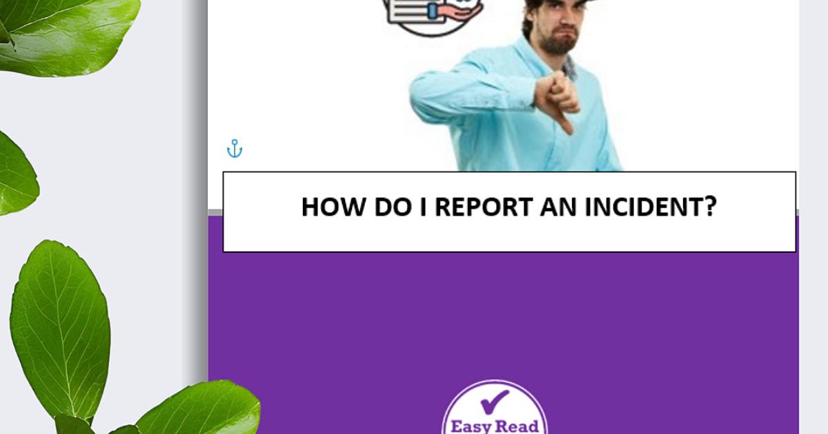 Easy To Read - How To Report An… | Disability Compliance Australia