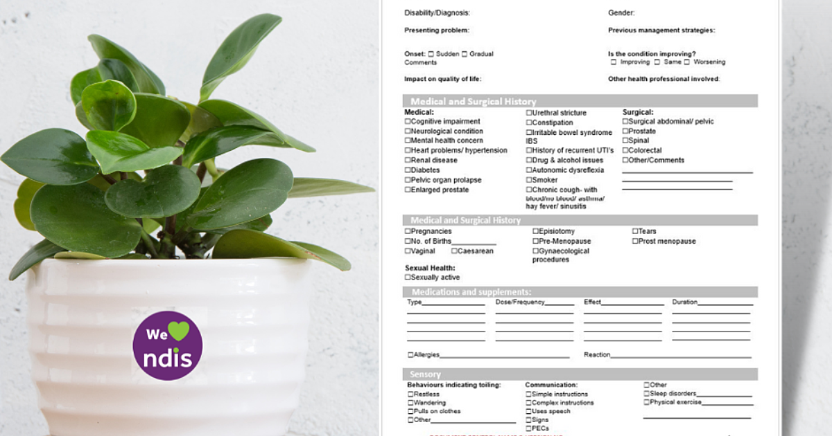 Continence Assessment Form | Disability Compliance Australia