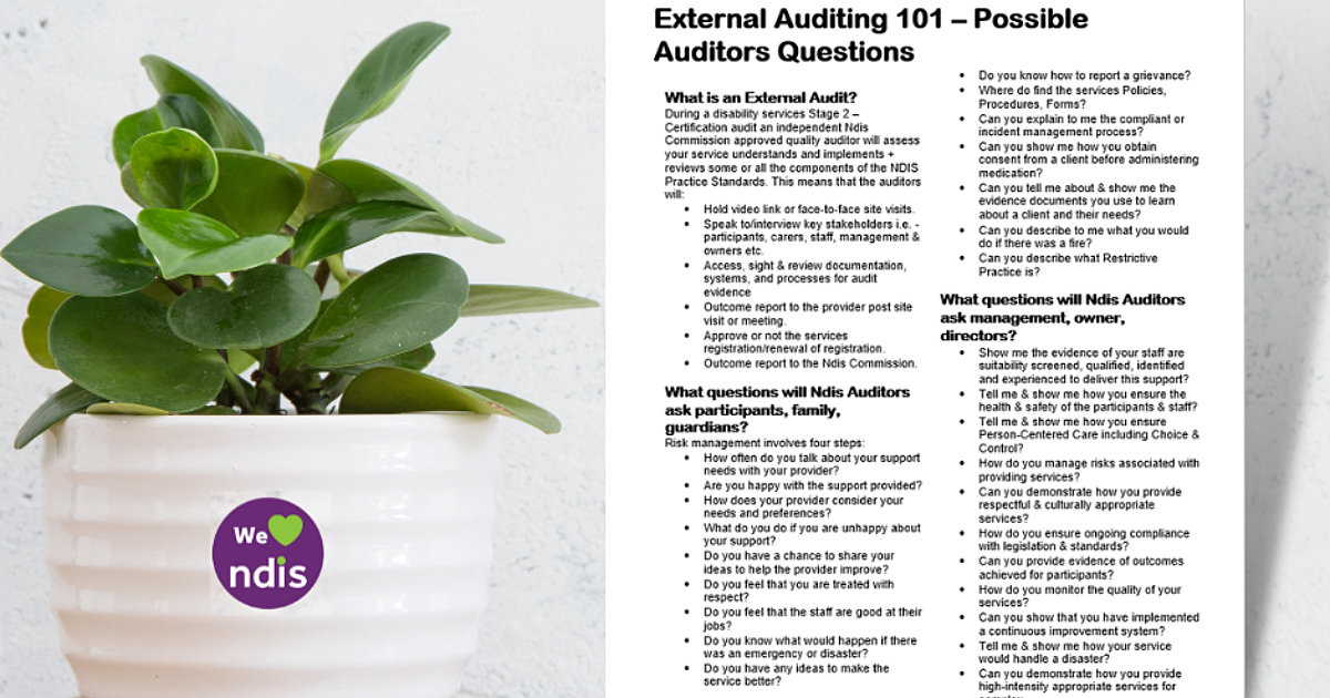External Auditing - Process &… | Disability Compliance Australia