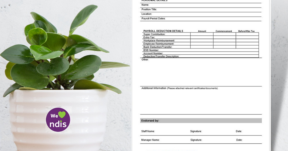 Payroll Deduction Notification Form | Disability Compliance Australia
