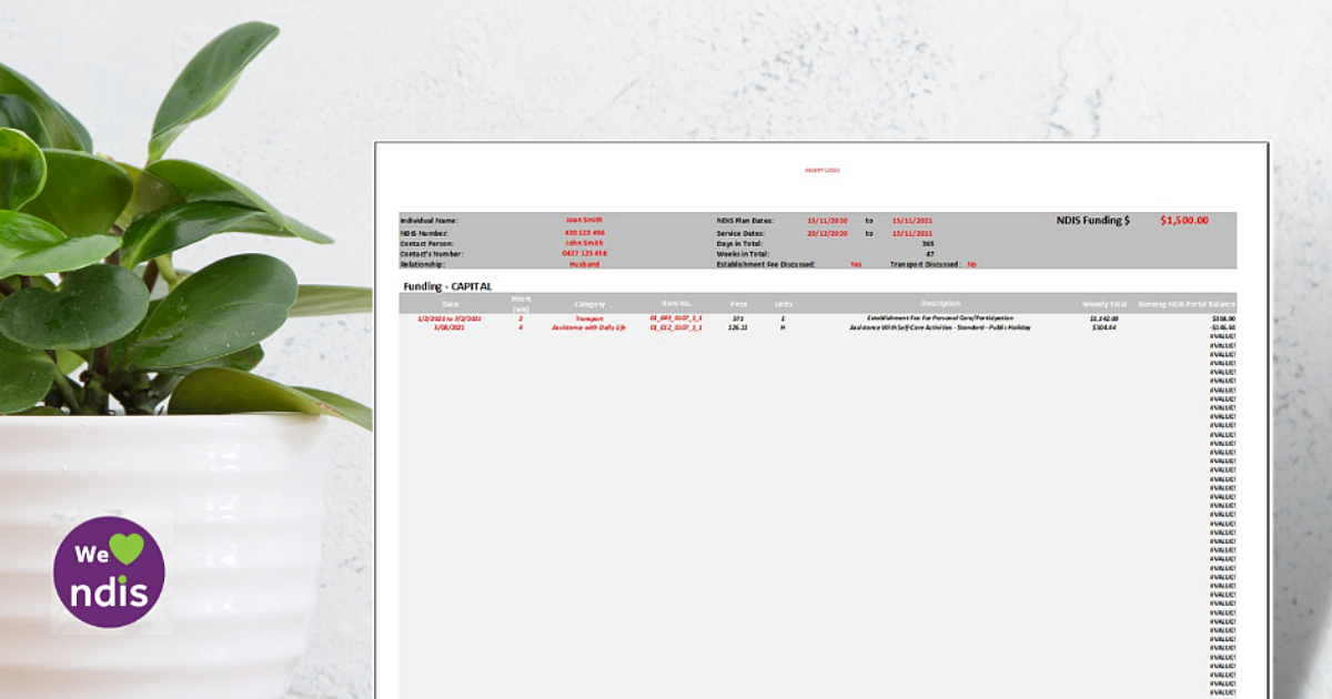 Track Your Funding Form -… | Disability Compliance Australia