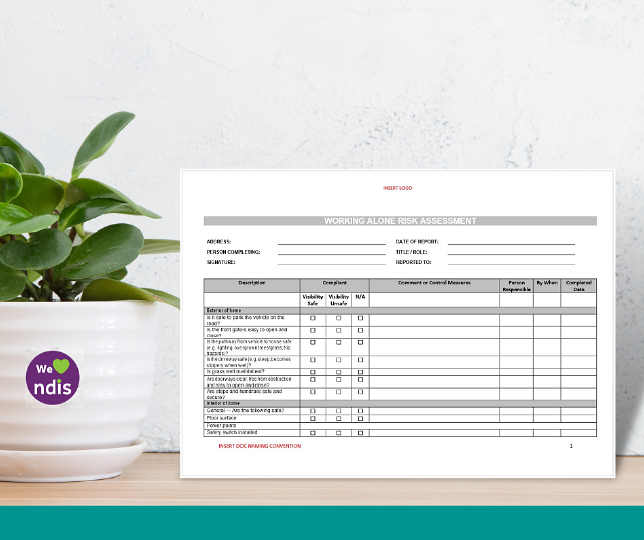 Working Alone Risk Assessment Form