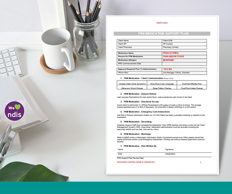 PRN Medication Support Plan
